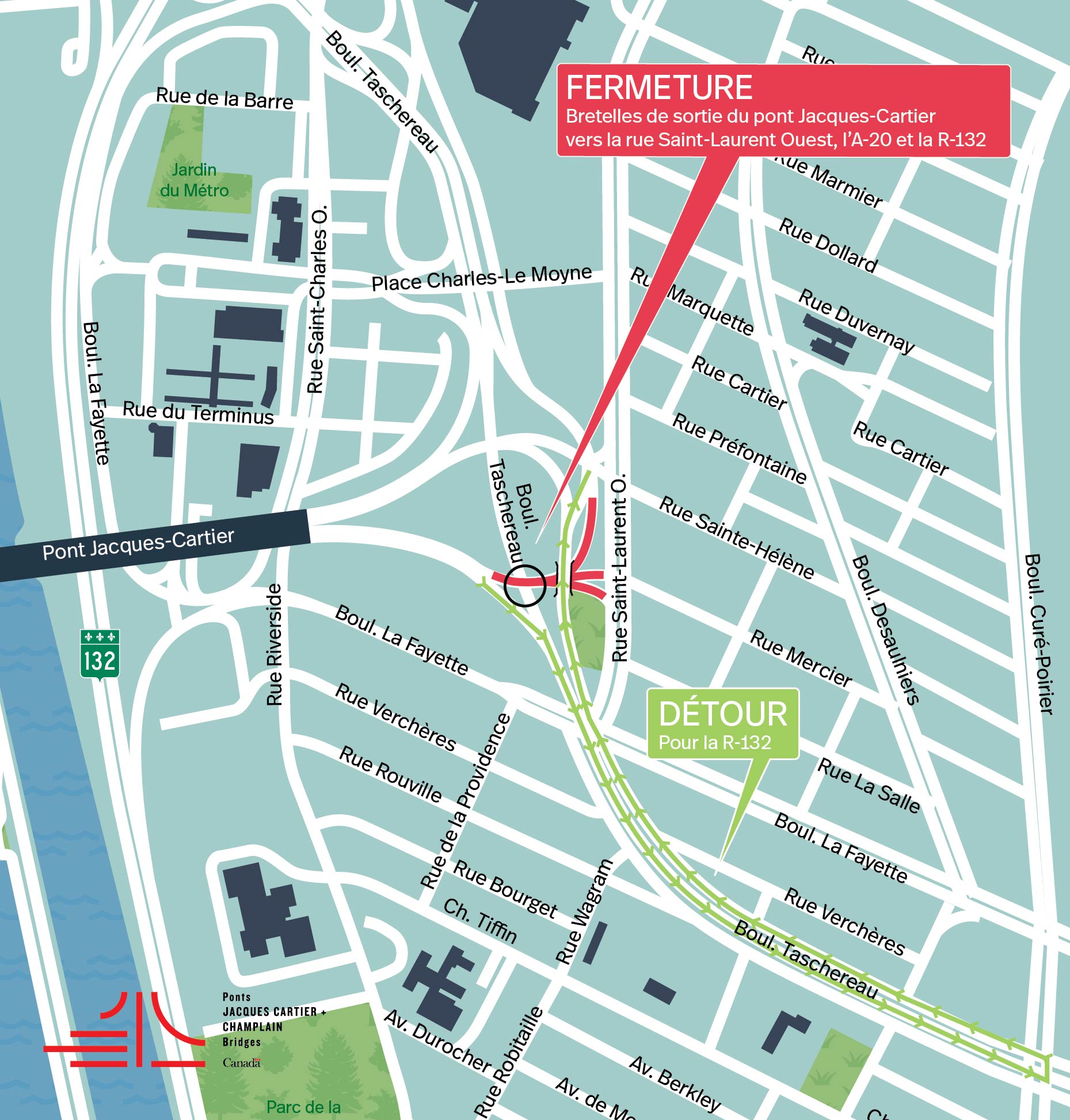 Annulation | Pont Jacques-Cartier | Fermeture complète de nuit de ...