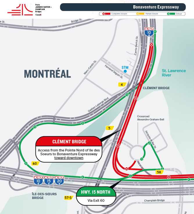 Bonaventure Expy. | Complete night closure of the access to the Expy ...